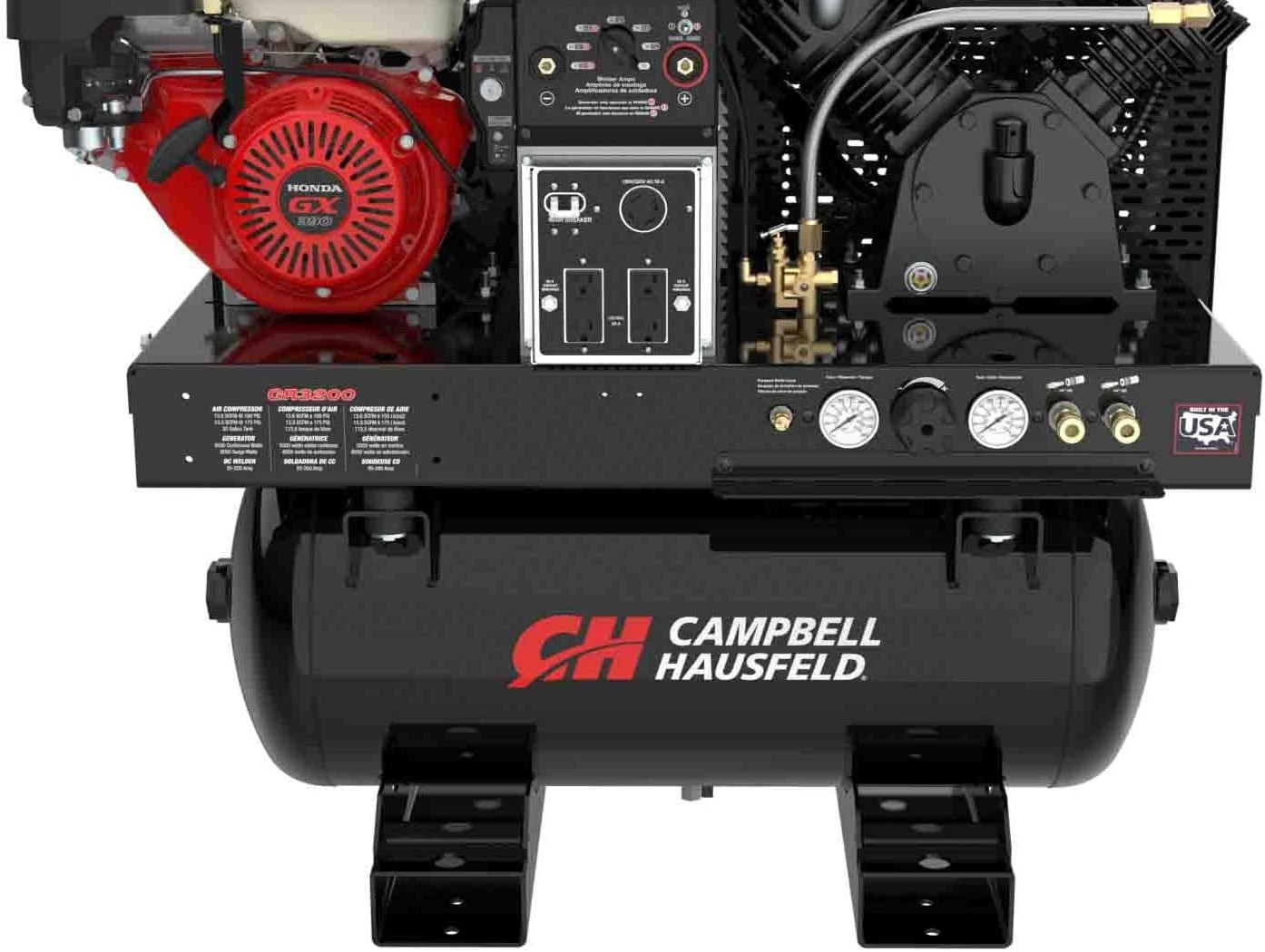 3-in-1 Compressor-Generator-Welder Combo with Honda GX390 Gas Engine ...