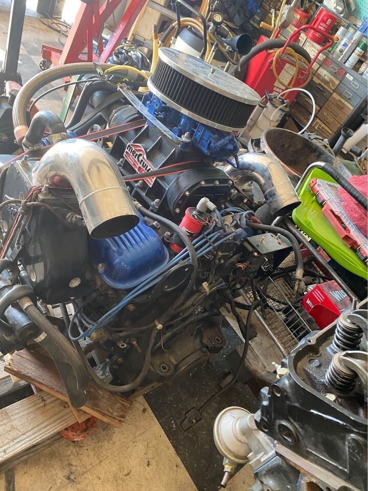 Mercruiser 454 7.4L Marine Gas Engine Low Hours SC HIGH PERFORMANCE ...